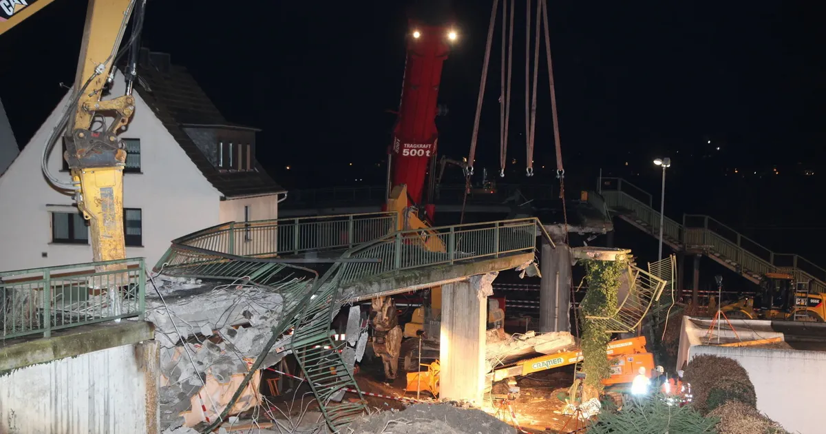 Brücke in Urbar: Gründe für den Einsturz noch immer nicht geklärt ...