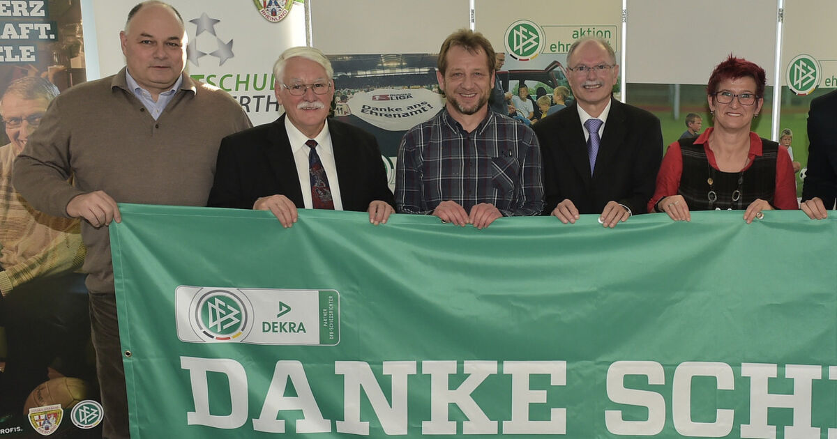 Fußball Thomas Geisen, Frank Gutmann, Tim Flesch, Nicole Thomas und ...