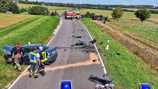 Auf der K17 zwischen Reckershausen und Kirchberg: Unfall mit zwei verletzten Personen - Rhein ...