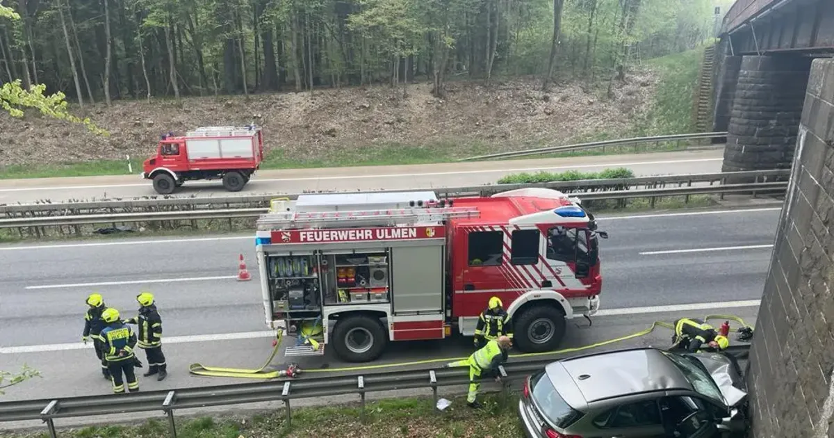 Unfall auf A48: Auto knallt gegen Brückenpfeiler zwischen Laubach und ...