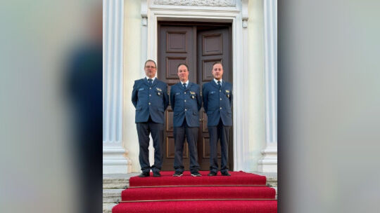 Die THWler Dirk Boretzki, Jo Böning und Marvin Seul waren zum ...