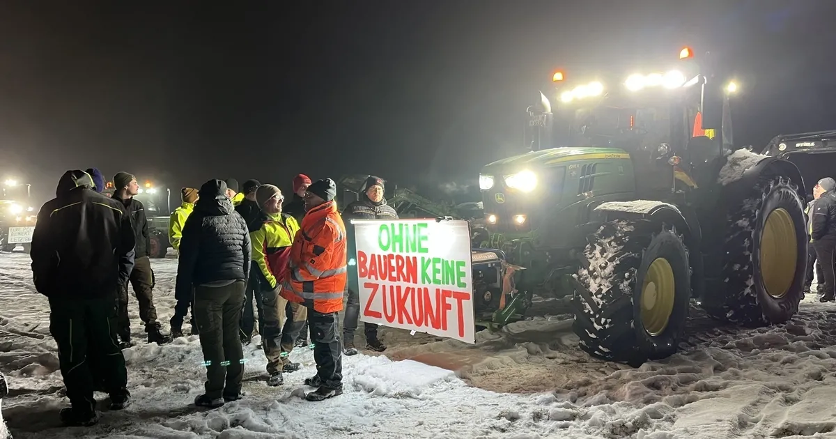 Landwirte kamen im Ulmen zu einer weiteren Protestaktion zusammen ...