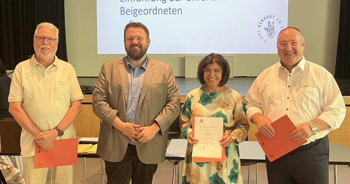 Der neue Stadtrat Bendorf hat sich formiert: Bürgermeister ernennt neue ...