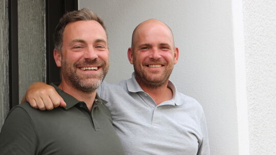 Christian Stilgenbauer und Tim Schossig haben mit PV.ON Firmen im Blick ...