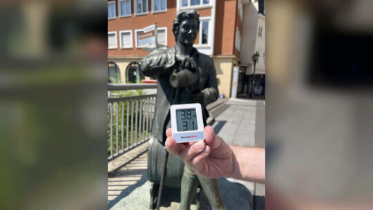 Die Hitze-Hotspots in Bad Kreuznach: Mit bis zu 47 Grad um 15 Uhr ist ...