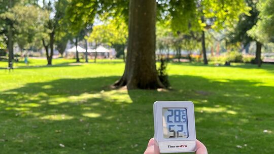 Die Hitze-Hotspots in Bad Kreuznach: Mit bis zu 47 Grad um 15 Uhr ist ...