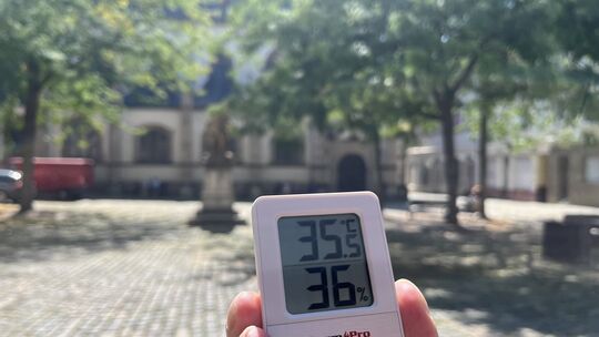 Die Hitze-Hotspots in Bad Kreuznach: Mit bis zu 47 Grad um 15 Uhr ist ...