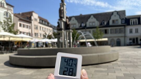 Die Hitze-Hotspots in Bad Kreuznach: Mit bis zu 47 Grad um 15 Uhr ist ...