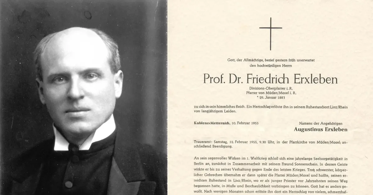 Friedrich Erxleben im Porträt: Großer Glaube in dunkelsten Zeiten ...